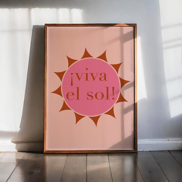 Viva El Sol’ Poster – Bright and Joyful Wall Art for Sunlit Rooms ...